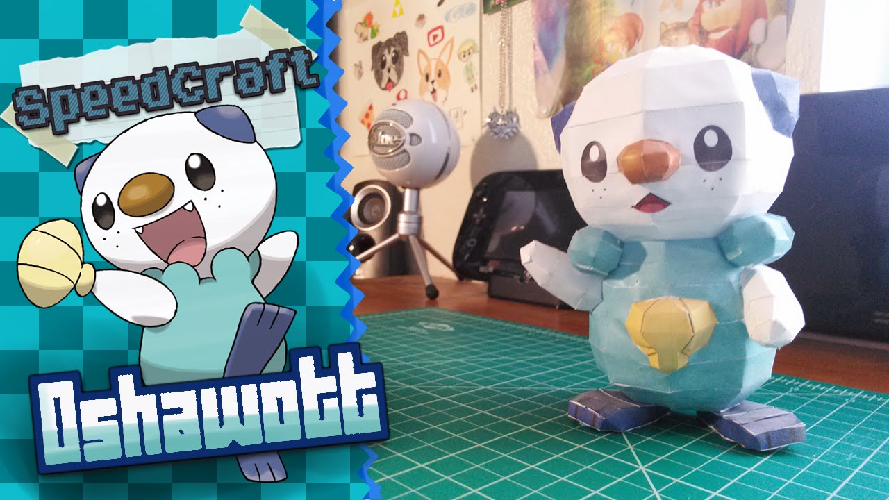 Pokemon Papercraft ~Oshawott~ - YouTube