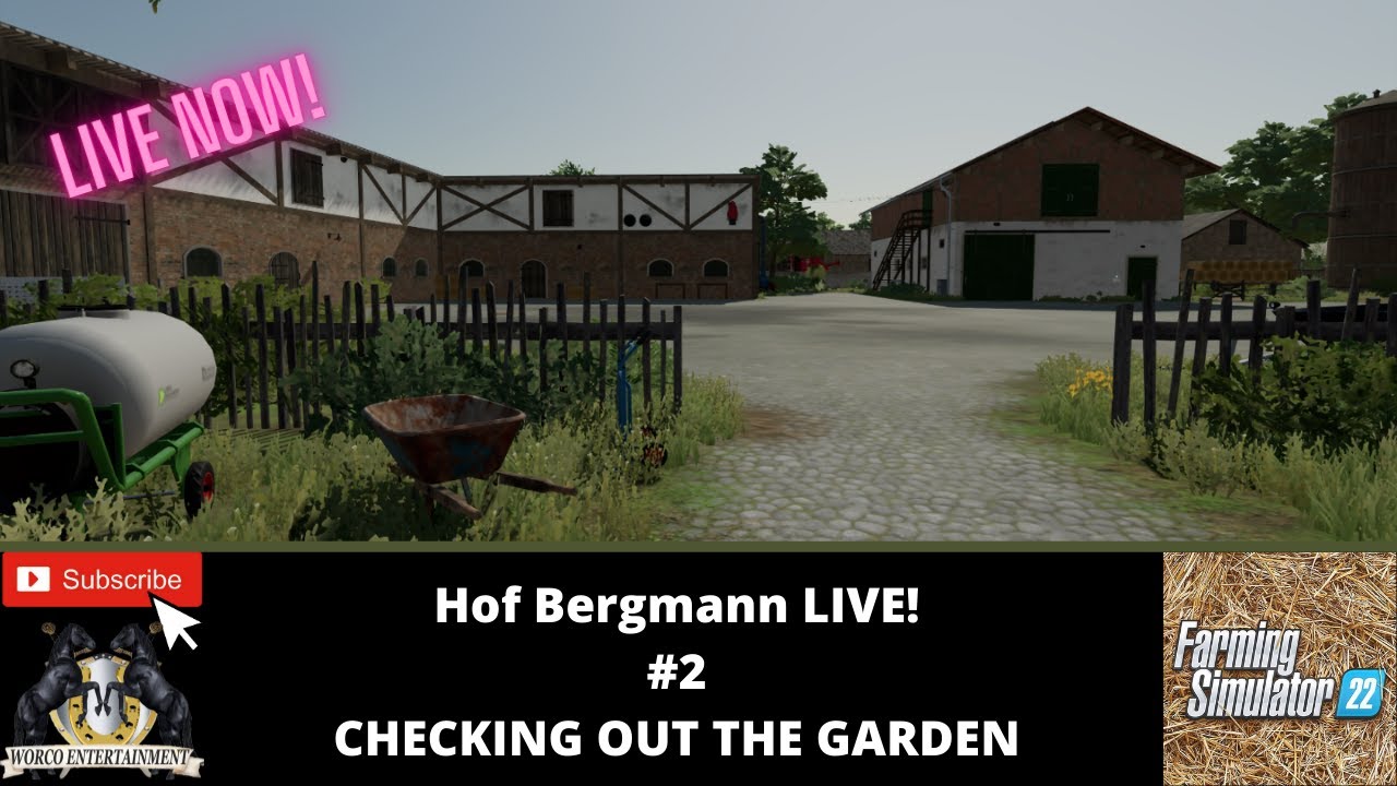 HOF BERGMAN LIVE #2 CHECKING OUT THE GARDENS AND THE PIGS - YouTube