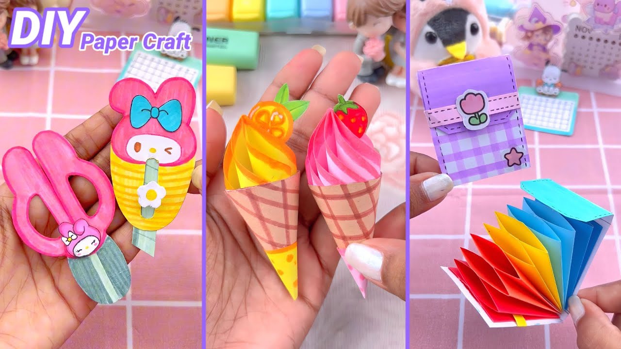 DIY Miniature Crafts Idea / Easy Craft Ideas / school hacks / paper ...