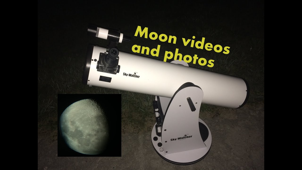 Moon videos and photos. [Telescope Sky-Watcher Dobson 8"] - YouTube