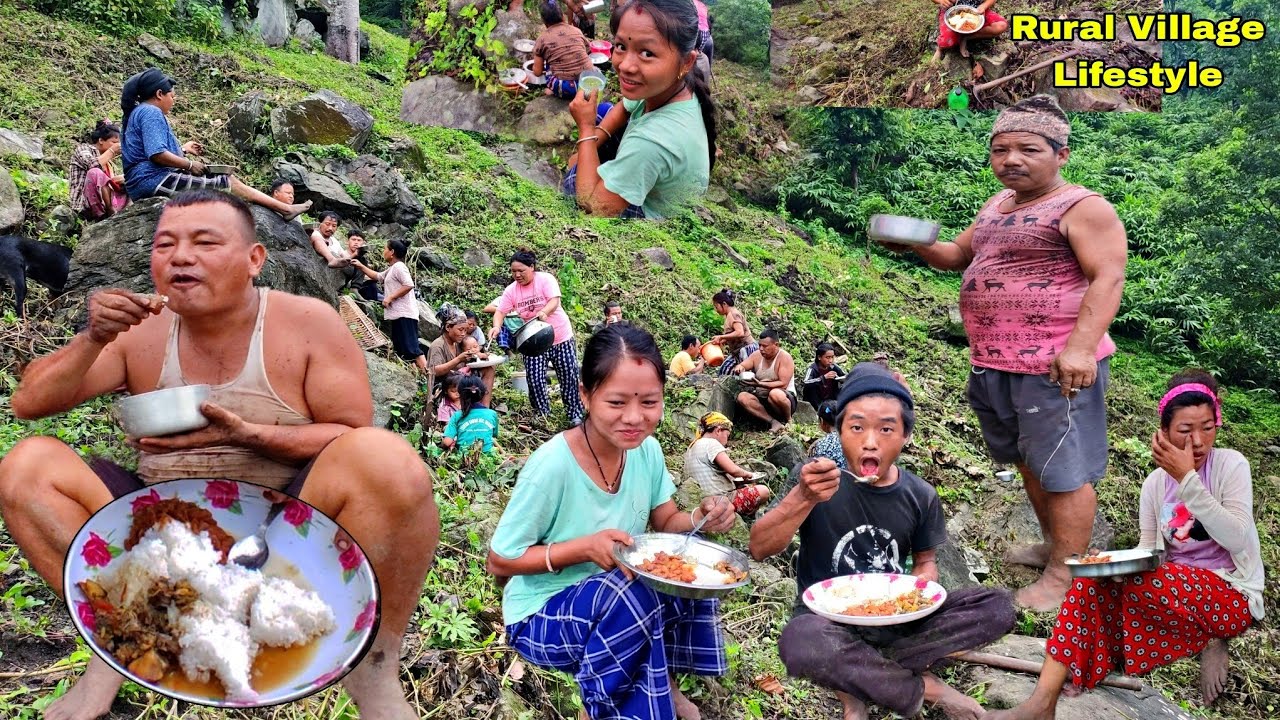 Rural Nepal In Village Traditional Working And Local Chicken Recipe ...