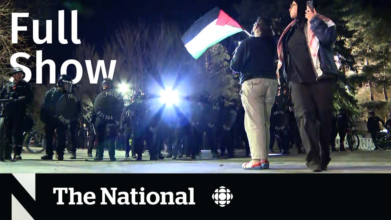 CBC News: The National | Calgary police clear campus protest - YouTube