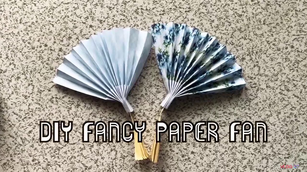 DIY Fancy Paper Fan - YouTube