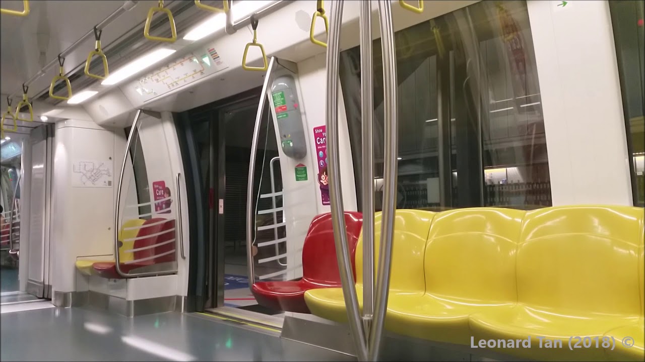 Train ride on SMRT Circle Line ALSTOM Metropolis C830C PV47 from Buona ...