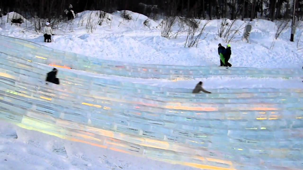 Slides at Ice Art 2011 in Fairbanks, Alaska - YouTube