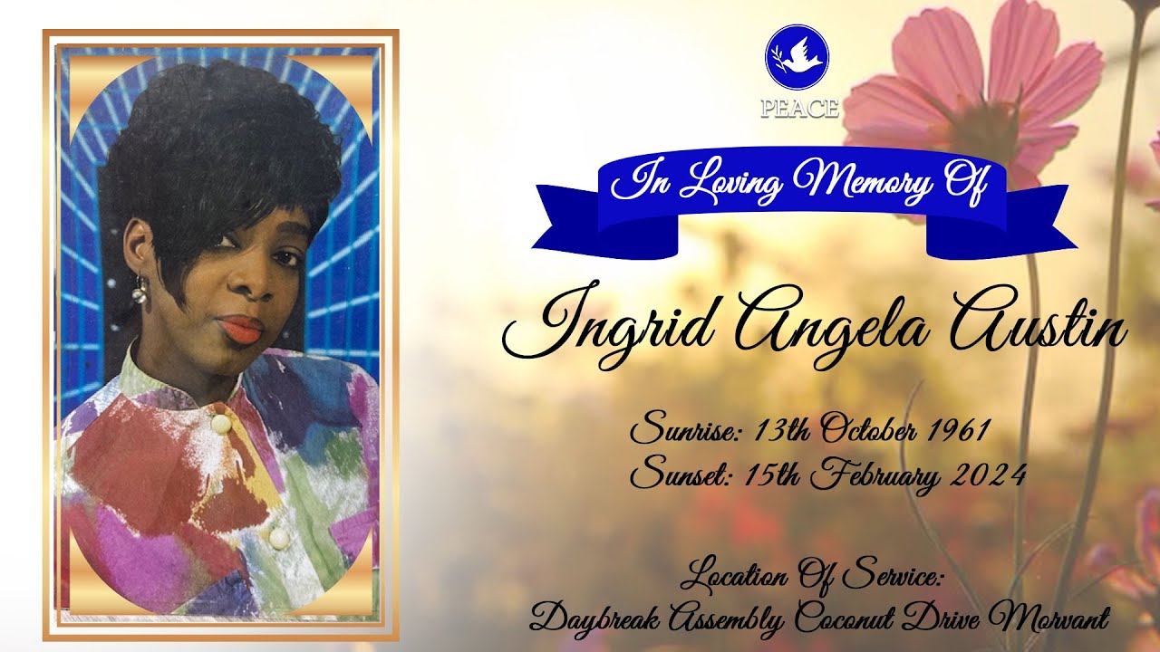 Funeral Tribute Service Of Ingrid Angela Austin - YouTube