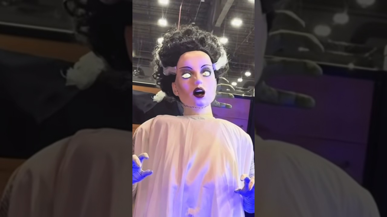 Home Depot 2025 Bride of Frankenstein animatronic demo credit goes to ...