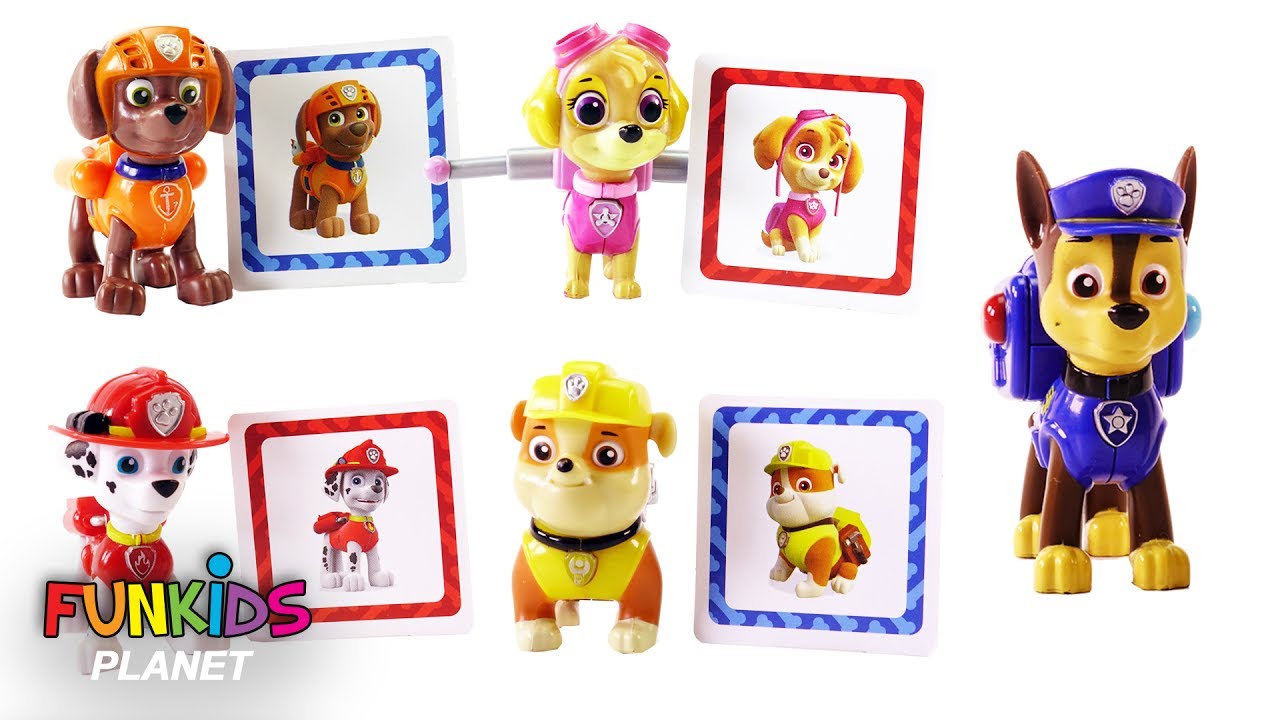 Paw Patrol Card Matching Game with Skye, Chase, Marshall & Rubble ...
