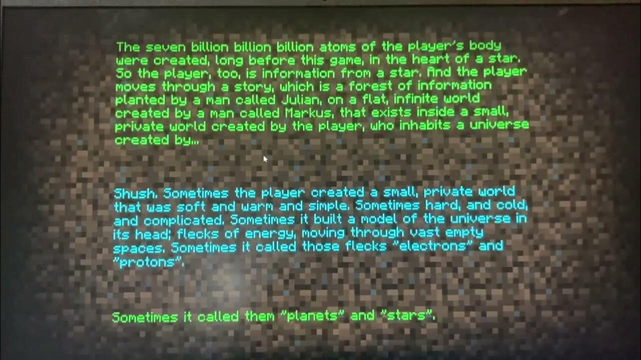 Minecraft end screen (almost) full title - YouTube