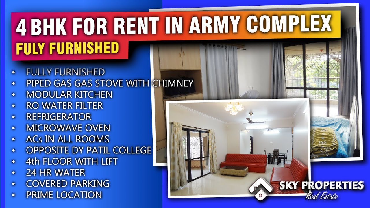 4 BHK flat available for Rent in Army Complex, Nerul, Navi Mumbai - YouTube