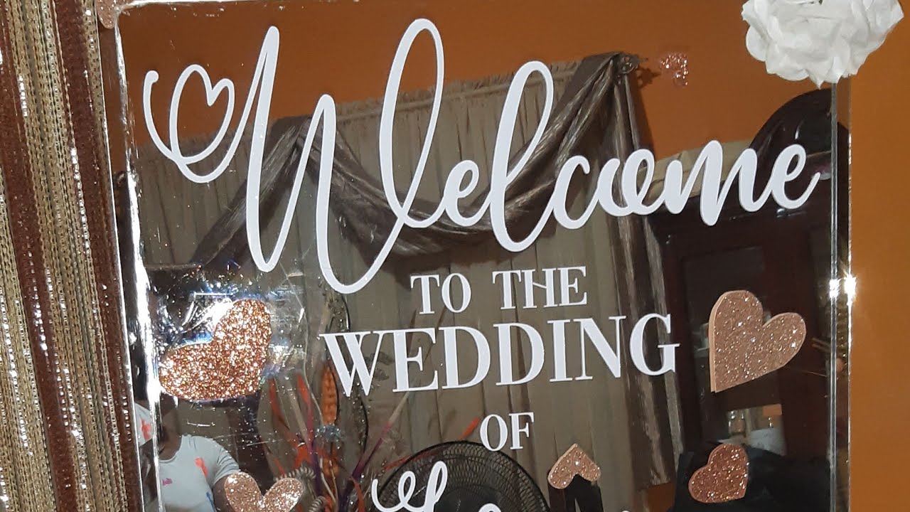 Diy on my amazon wedding sign - YouTube