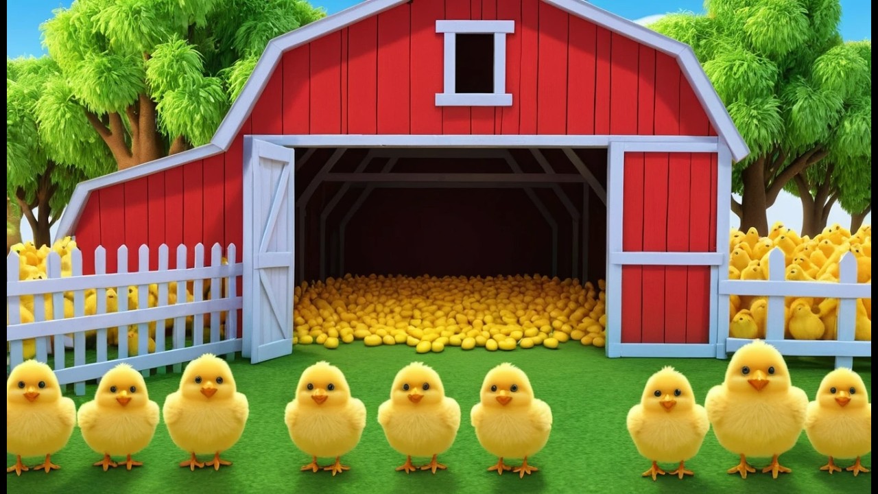 Chicks Hide in the Corn Barn | Fun and Playful Kids Nursery Rhyme ...