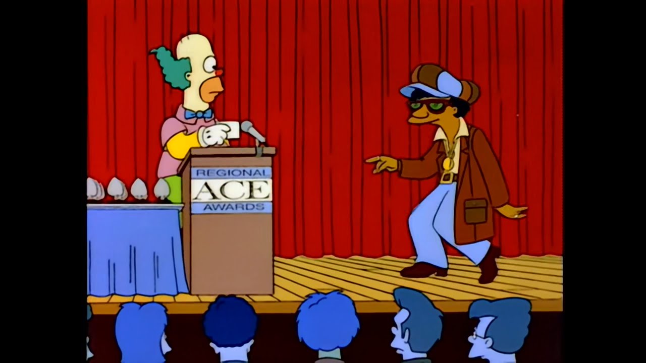 The Simpsons - Accepting the award is the son of the guy who played ...