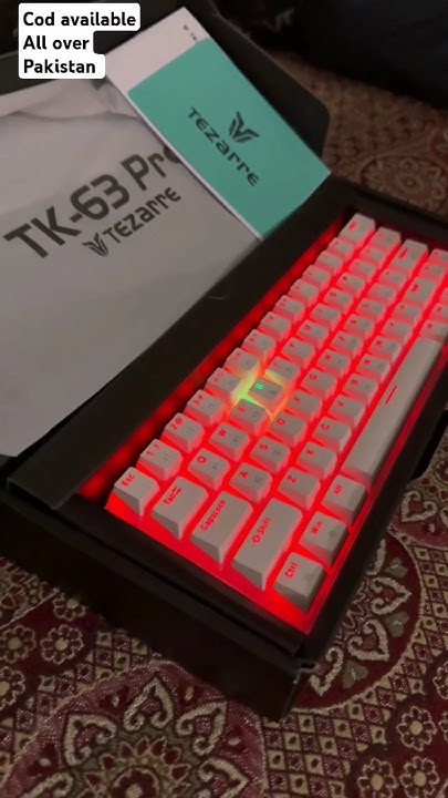 Treazer TK63 pro #WirelessKeyboard ☺️ White colour bluetooth+dongle+wired all work #price 6500Rs ...