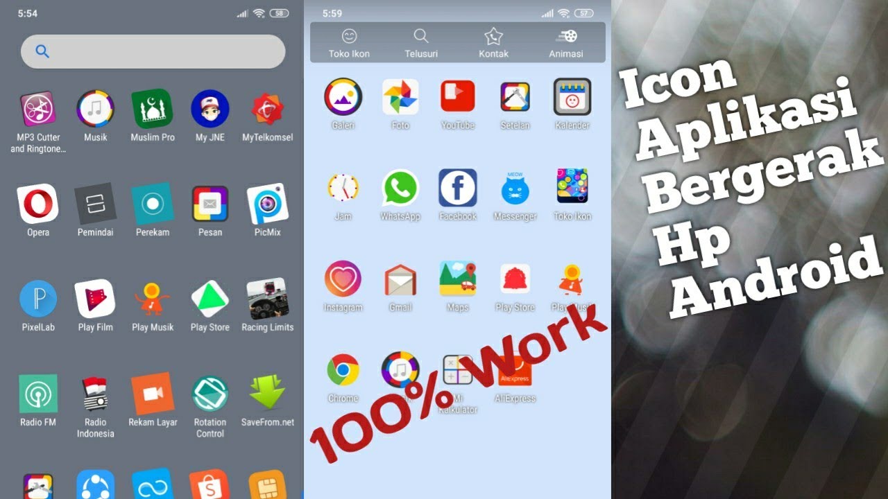 CARA MEMBUAT IKON APLIKASI BERGERAK - YouTube