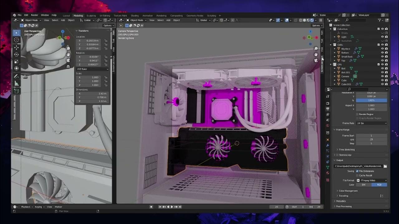 Blender PC Timelapse and Final Render - Part 2 - YouTube