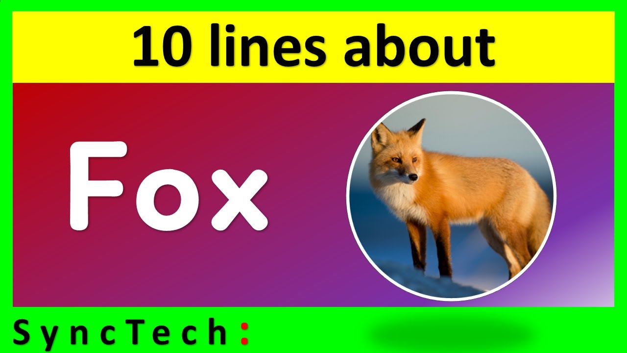 10 lines on fox in English | lomadi par 10 line - YouTube
