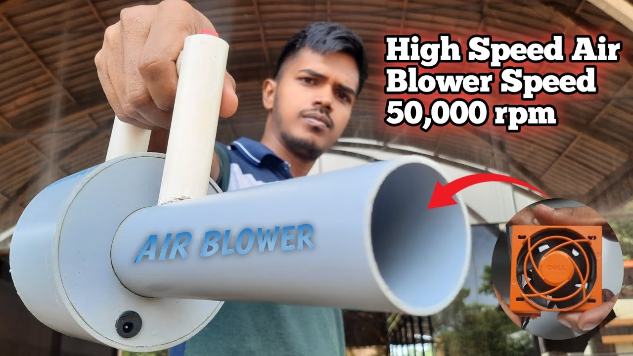 How to Make Air Blower Using a High Speed Cpu Fan || Powerfull Air ...