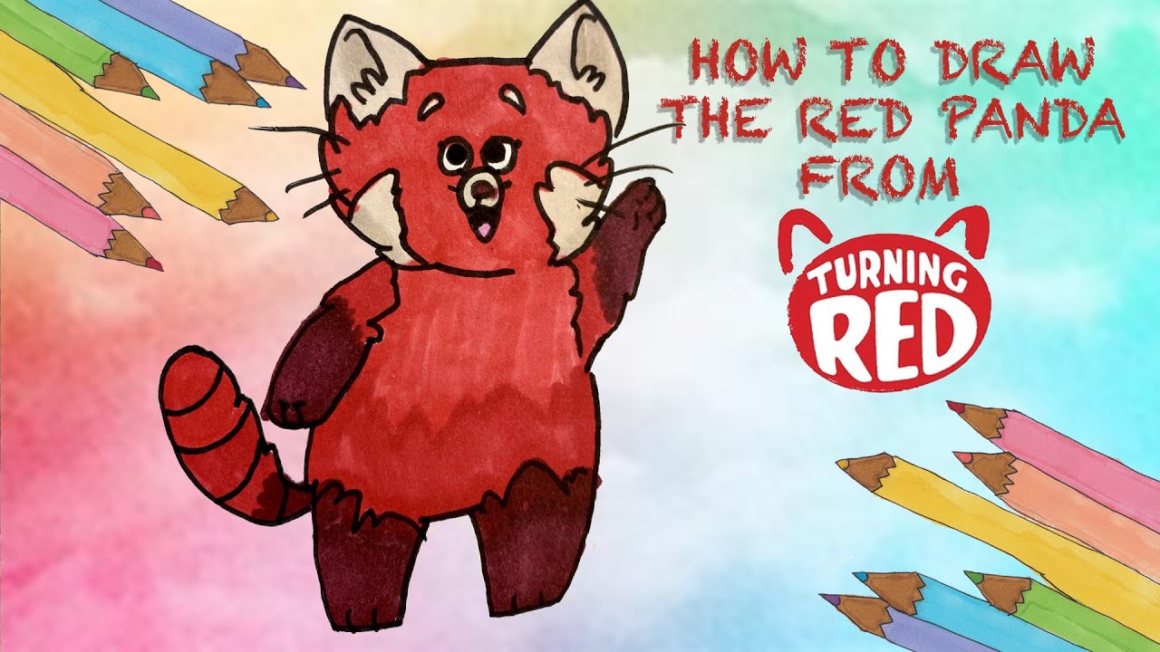 How to Draw the Red Panda from Turning Red - YouTube