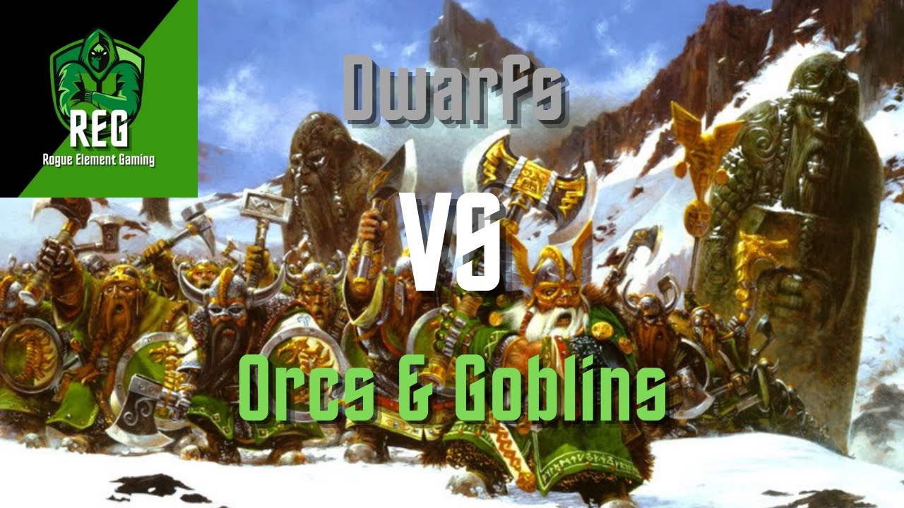 Warhammer Fantasy 6th Edition Battle Report. Dwarfs vs Orcs & Goblins ...