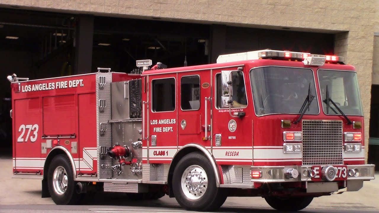 LAFD Engine 273 Responding - YouTube