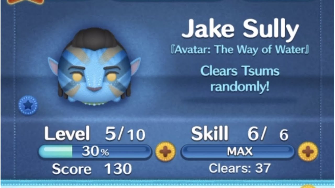 Jake Sully | Max Skill 6 | Disney Tsum Tsum Gameplay | HIGH COINS ...