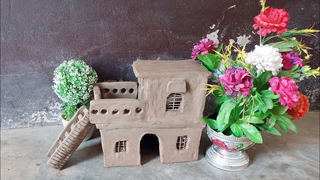 Amazing technique build DIY miniature clay house 🏠 | How to make clay ...