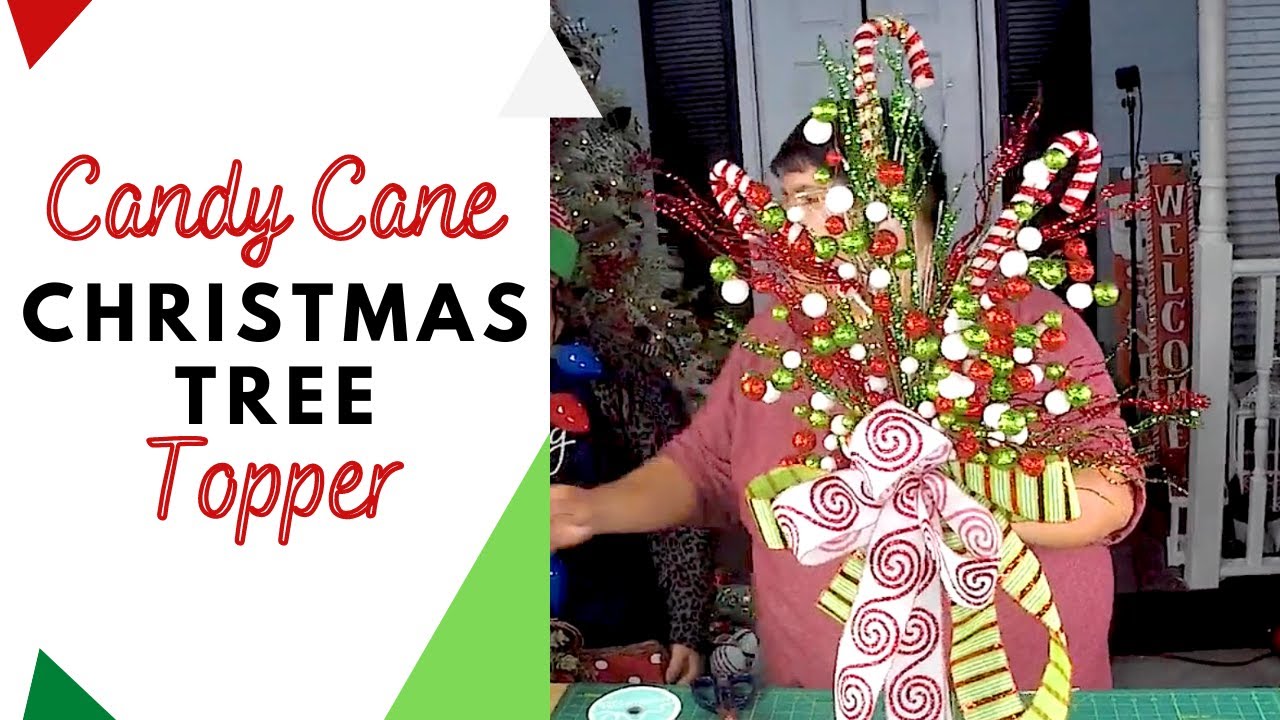 Candy Cane Christmas Tree Topper - YouTube