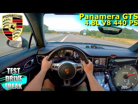 2016 Porsche Panamera GTS 4.8 V8 440 PS TOP SPEED AUTOBAHN DRIVE POV