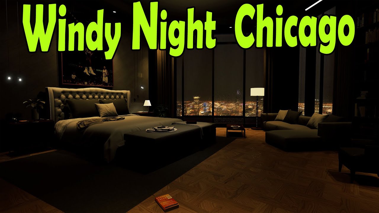 🎧 Windy Night Rain in Chicago | Fall Asleep Quickly w/ Windy Rain in ...
