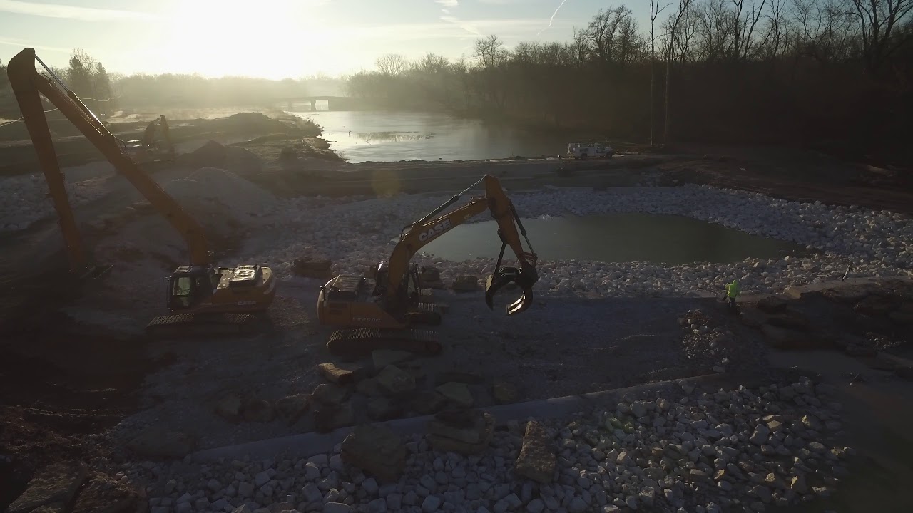 Deep River Rock Riffle Improvements Project 2020 Part 2 - YouTube