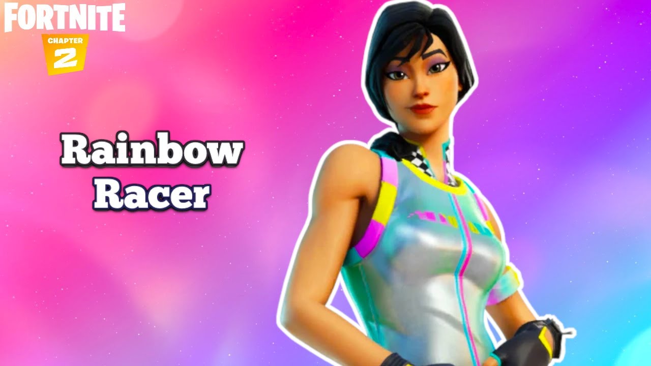 *NEW* RAINBOW RACER SKIN GAMEPLAY - FORTNITE HOLO TRAFFIC SET - YouTube