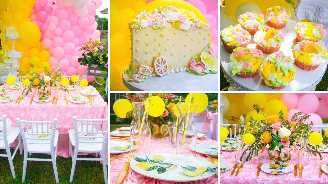 DOLLAR TREE PINK LEMONADE BIRTHDAY PARTY| DOLLAR TREE LEMON DECOR DIYS ...