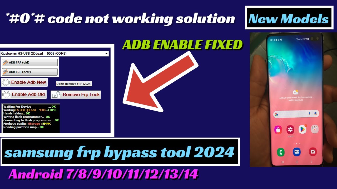 Samsung QUALCOM FRP REMOVER v13 | SAMSUNG FRP ENABLE ADB TOOL | SAMSUNG ...