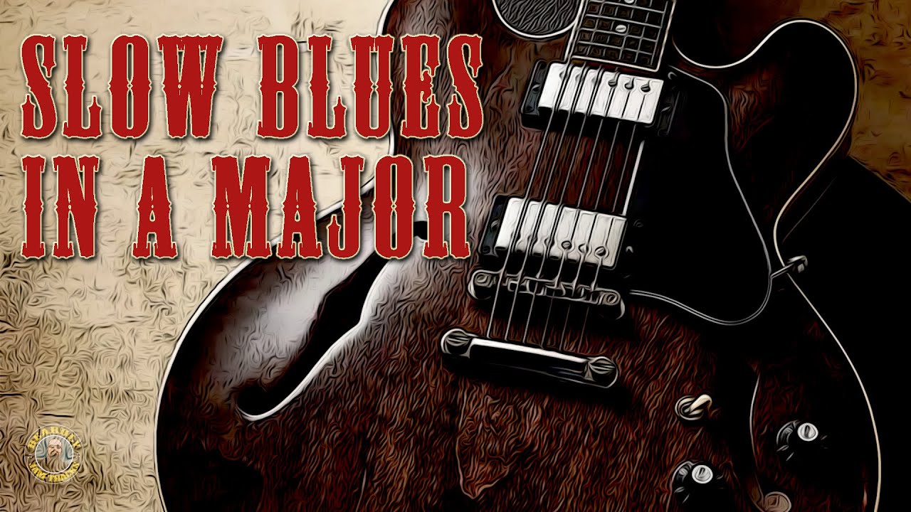 Slow blues backing track in A major - YouTube