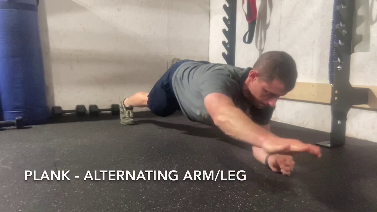 Plank - alternating arm/leg - YouTube