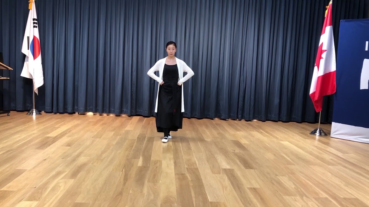 Korean Traditional Dance Lesson Week 2 - Down & Two Step - YouTube