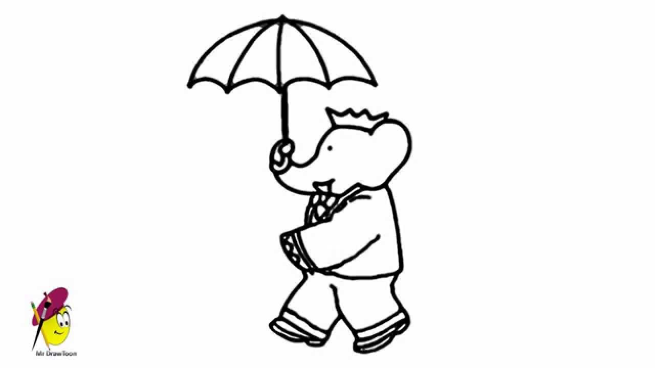 How to draw Babar the Elephant - YouTube