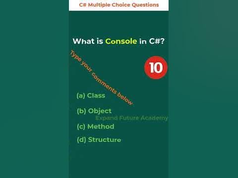 C# Multiple Choice Question #038 - Expand Future Academy #Shorts #CSharp #Dotnet #Programming ...