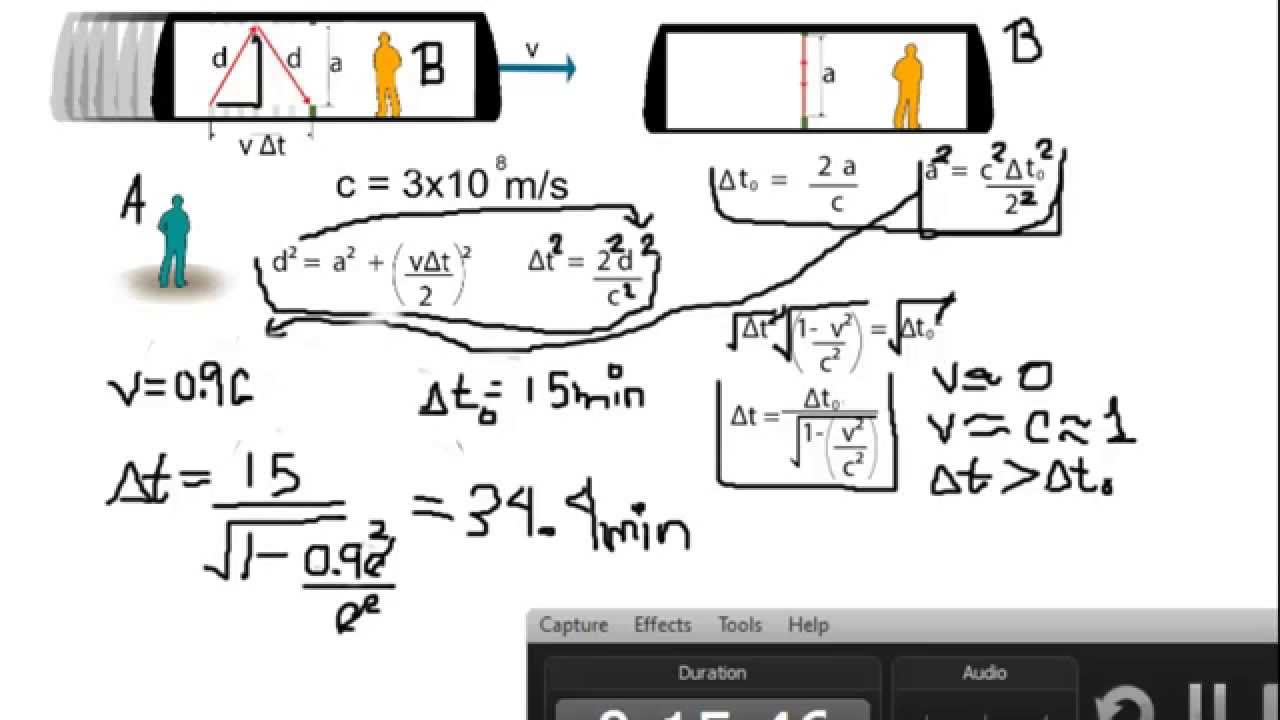 Teoria de la relatividad (dilatacion del tiempo) - YouTube