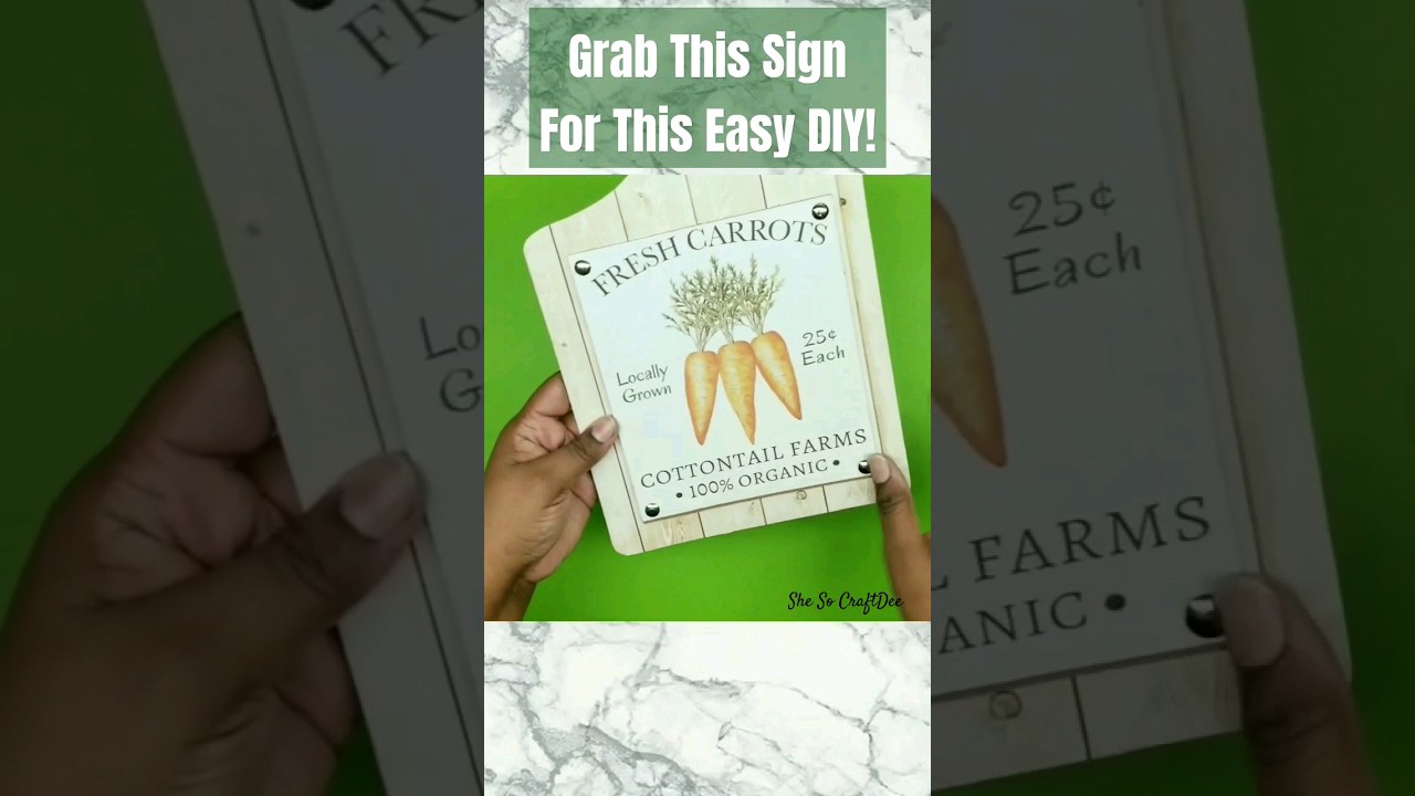 🔥 GRAB These Easter Signs For This Wall Decor DIY IDEA!! #dollartreediy #shesocraftdee #shorts