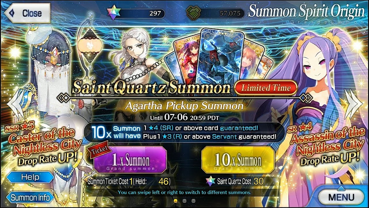 Fate Grand Order - Women of Agartha Summon Banner - YouTube