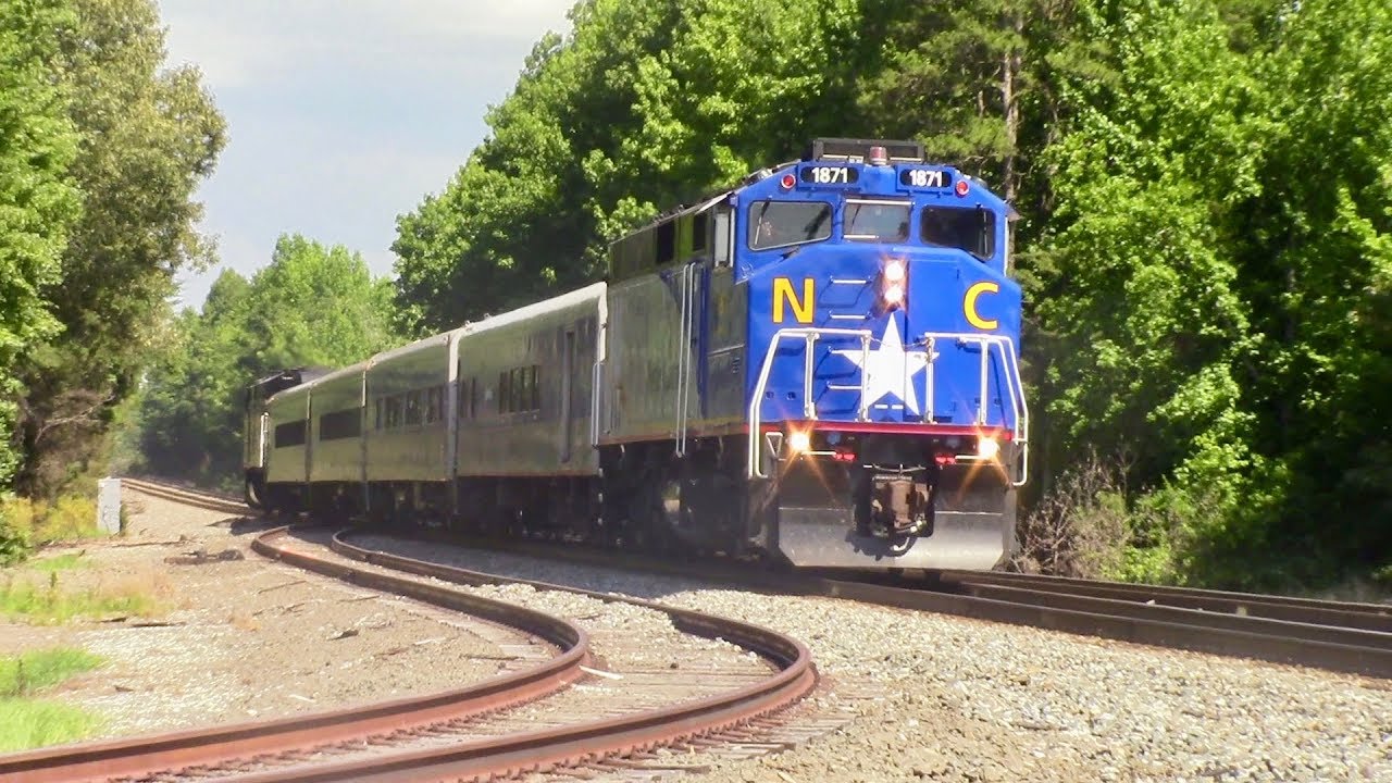 Flying!!! Amtrak Piedmont Train 77 Through Mebane, NC At 80+ mph - YouTube