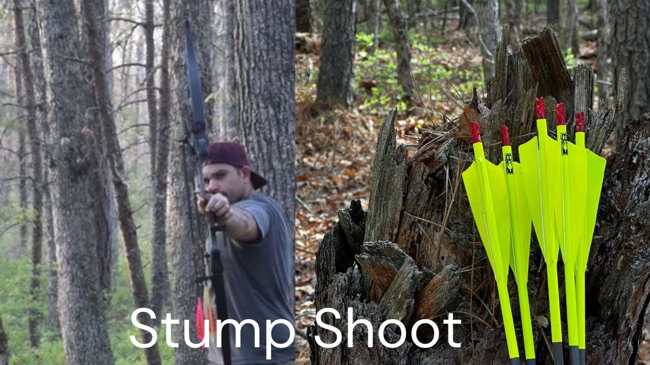 Stump Shooting // Traditional Bowhunting // Traditional Archery ...