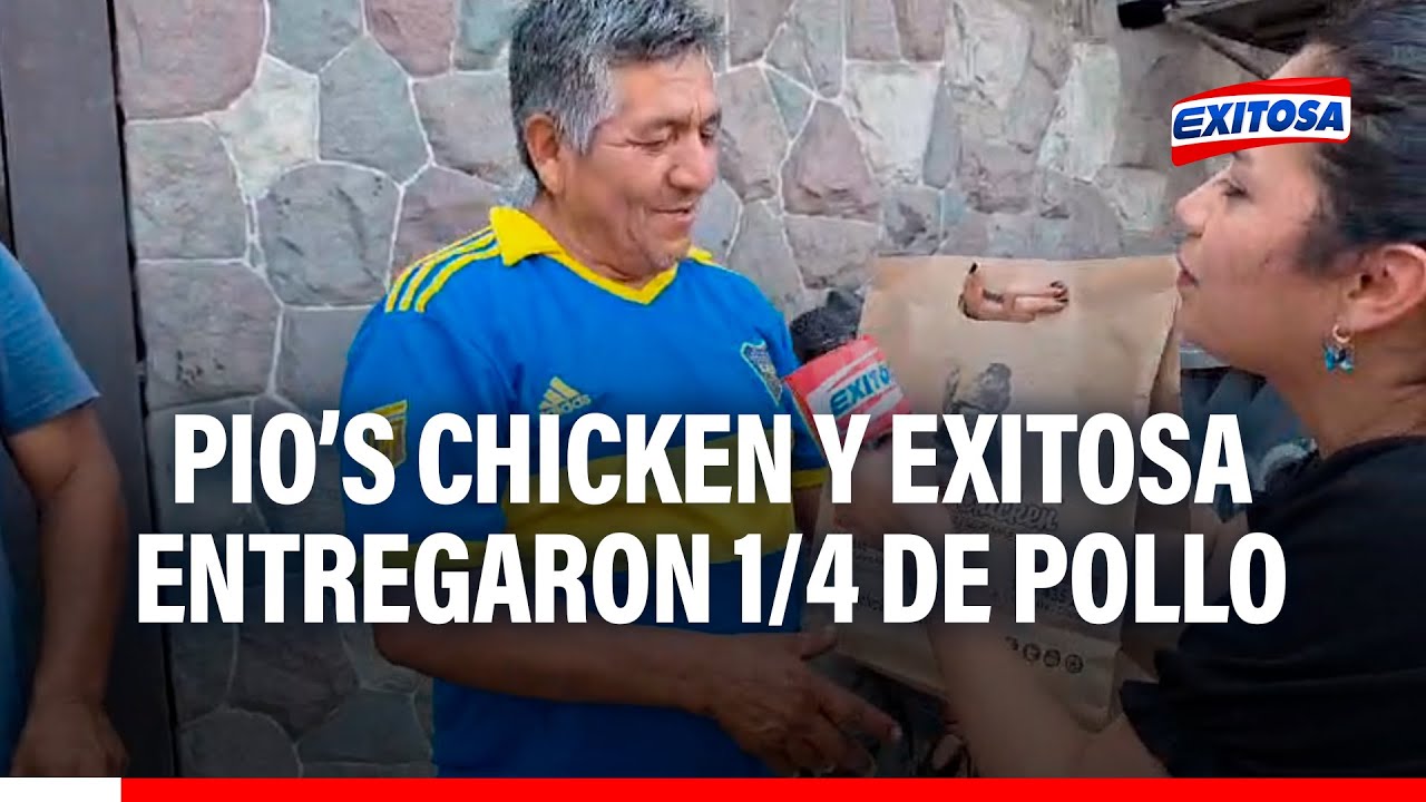 🔴🔵Pio's Chicken y Exitosa entregaron 1/4 de pollo a los primeros 20 ...