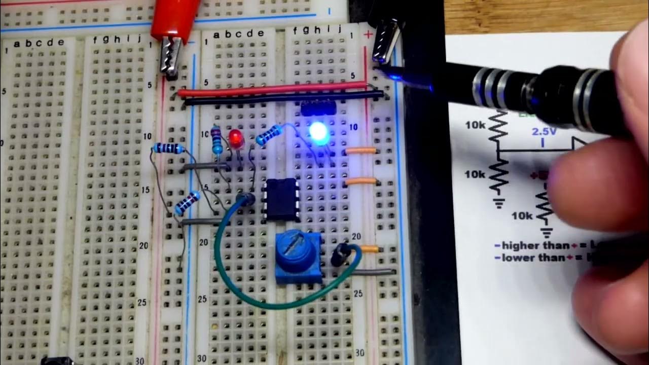 Op Amp Inverting Comparator Demonstration Circuit - YouTube