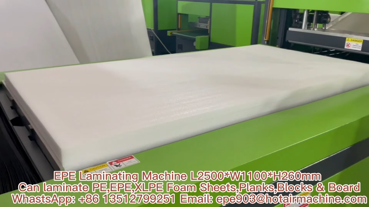 EPE Laminating Machine EPE Foam Hot Air Laminator | EPE Sheets Planks Blocks Foam Laminating ...