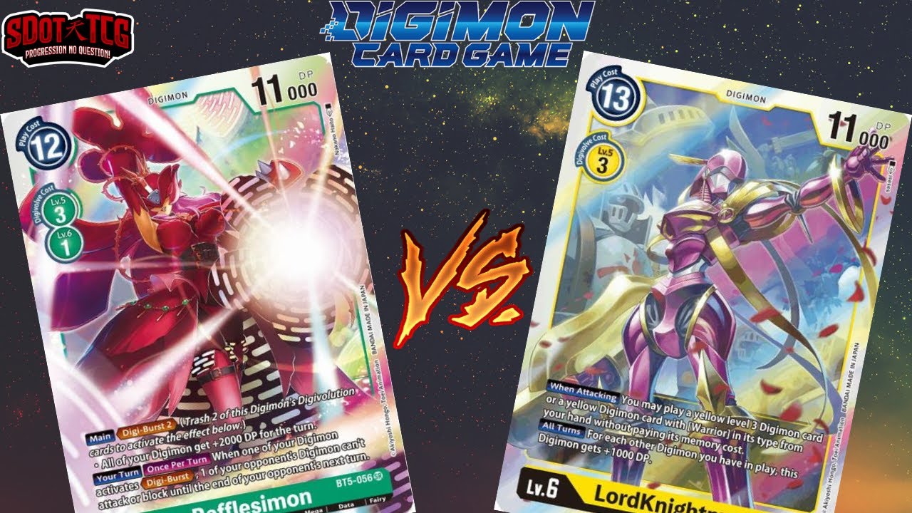 Digimon TCG(BT5)- Rafflesimon vs MasteLordknightmon - YouTube