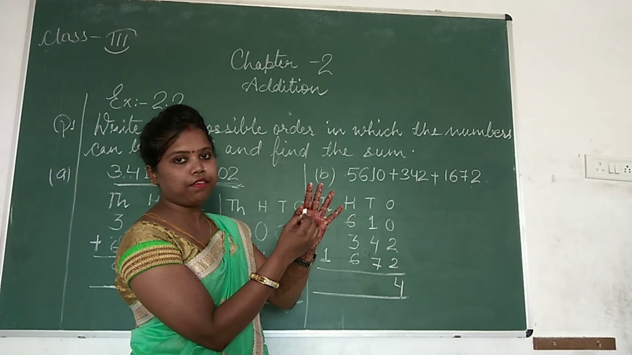 CLASS III Sub- Math TOPIC - Part 4 of Ch-3 EXERCISE 2.2 (ADDITION ...