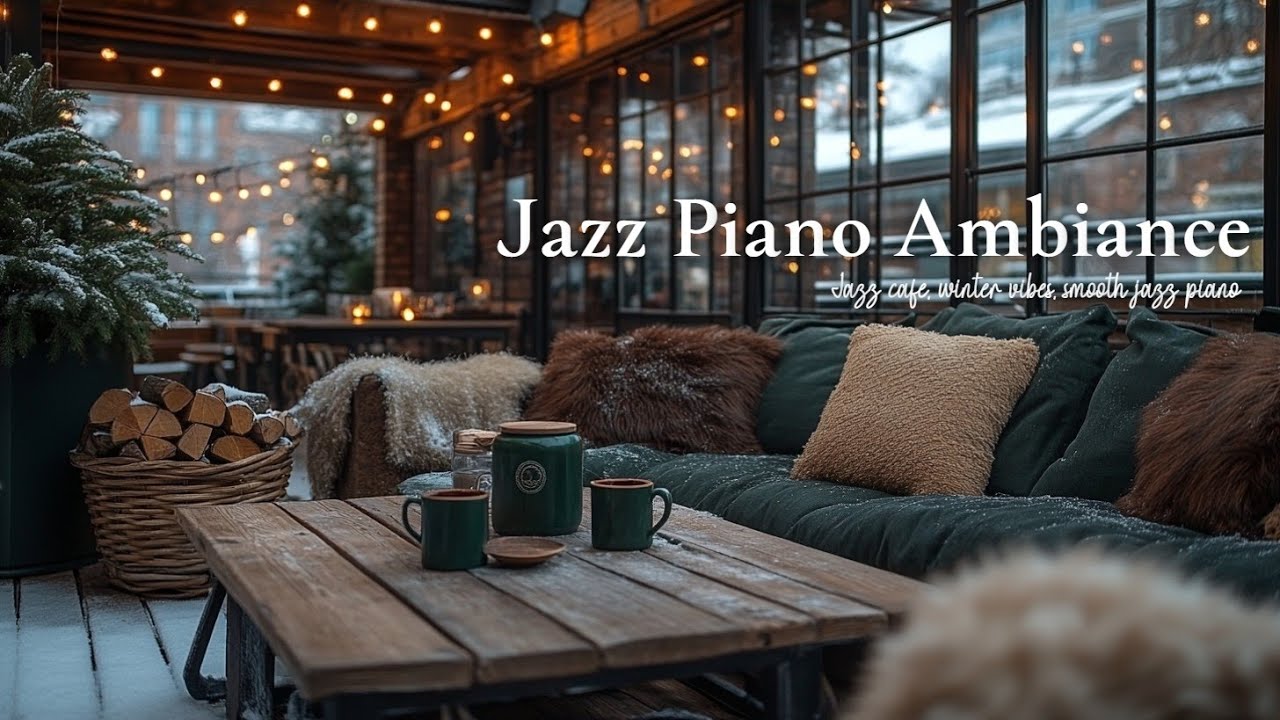 Relaxing Jazz Cafe Ambience: Soothing Jazz Piano for Cozy Winter Days 🏠 ...